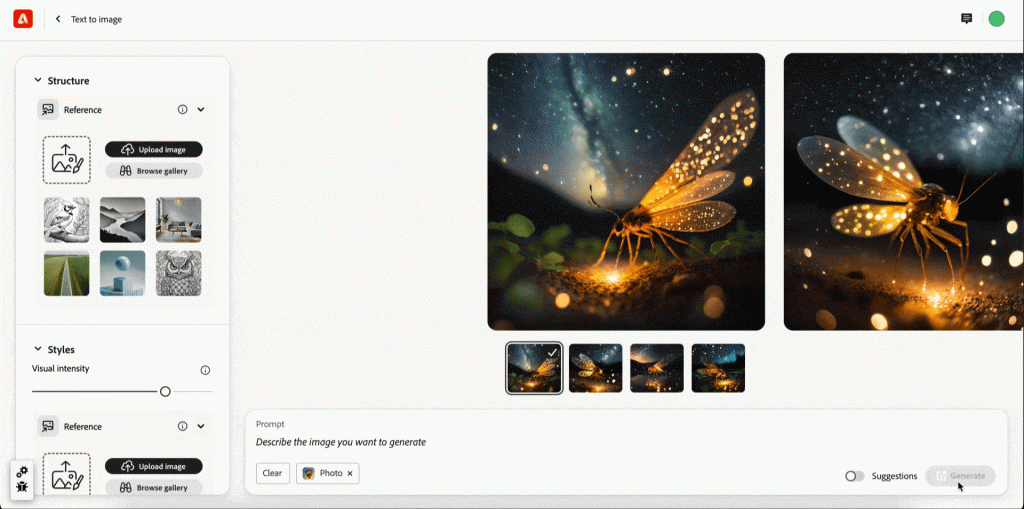 Adobe Firefly – Structure Reference – Upload – Process | ProfiFoto
